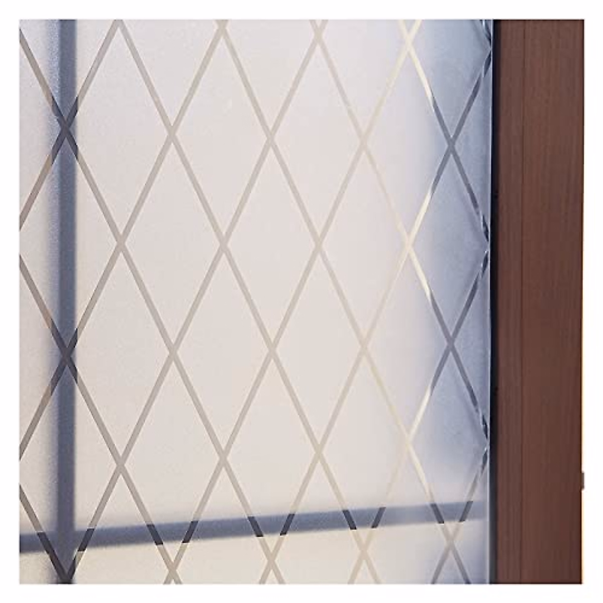 XENITE Window Privacy Film Lattice Frosted Window Film Window Privacy Film Static Cling Window Opaque Glass Sticker Non Adhesive one Way Window Film Window (Color : 75x100 Cm)