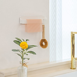 Carrotez Wall-Mounted Unscrewed Magnetic Easy Installation Towel Bar, Towel bar for Bathroom, Hanging bar for Kitchen - White