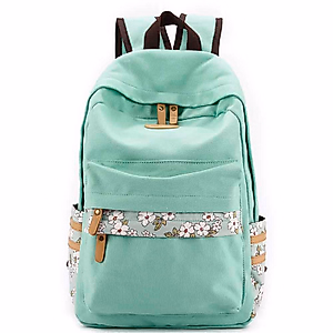 mygreen Casual Style Canvas Backpack/School Bag/Travel Daypack Light Green