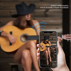 Wireless Microphone for iPhone iPad, IOS13+, Pre-Professional Grade Candy Mic for Tikok Livestream/Video Recording, Vlog, YouTube (Black)