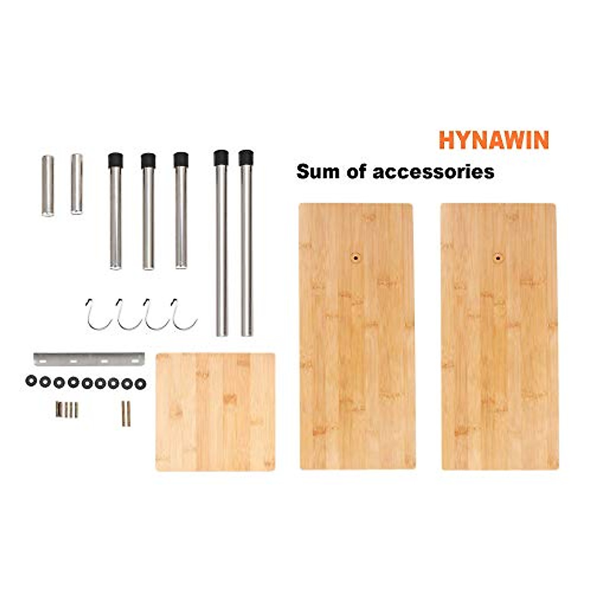 HYNAWIN 3 Tier Corner Shelf Bamboo & Metal Storage Spice Rack-Desk Bookshelf Display Shelves Space Saving Organizer -Adjustable Rack for Kitchen,Bed Room, Office-Best Home Décor (Upgraded Shelf)