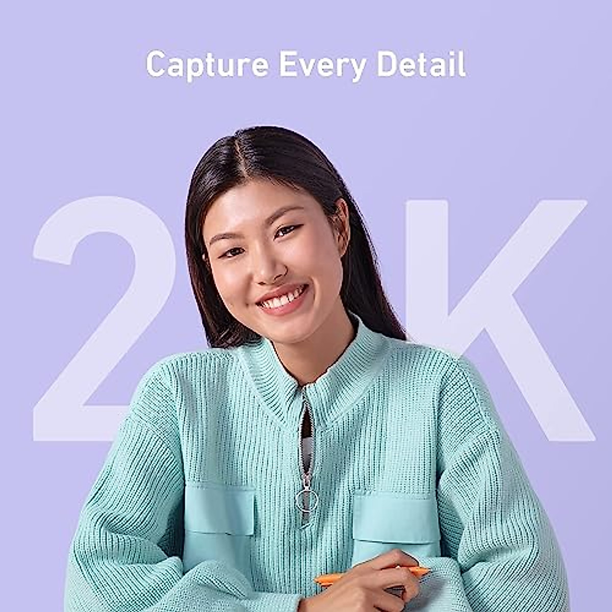 AnkerWork B600 Video Bar, 4-in-1 Design, 2K Computer Camera with Speaker and Microphone, Built-in Light, AI Video Conference Cam, Noise Cancellation, 4-Mic Array, Ideal for Remote Work