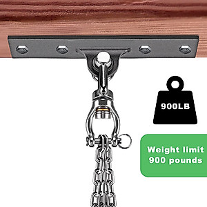Dolibest Heavy Duty Swing Hanger, Swing Set Accessorie for Indoor Outdoor Playground, Porch Swing Hanging Kit for Wooden and Concrete Set with 4 Wood Screws and 4 Expansion Bolts, 900LB