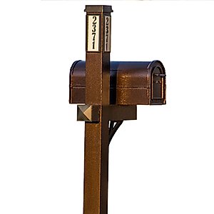 Aluminum Mailboxes for Outside with Post and Solar Mailbox Light for Easy Navigation, Bronze Mailbox and Post Combo Kit, Mail Boxes for House Outside with Post, Custom Mailboxes & Accessories