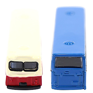 BS150 6pcs Diecast Model Buses Car 1:160 N Scale Streetscape Layout Railway Scenery DIY Train Layout Model Accessories