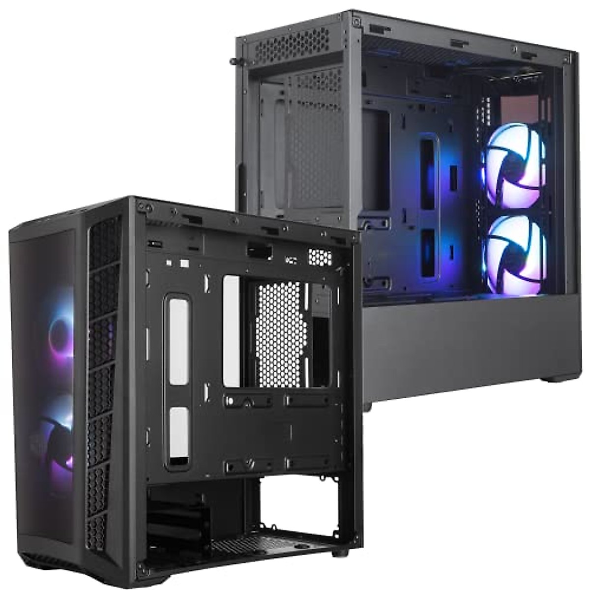Cooler Master MasterBox MB320L ARGB Micro-ATX with Dual ARGB Fans, DarkMirror Front Panel, Mesh Front Intake Vents, Tempered Glass Side Panel & ARGB Lighting System