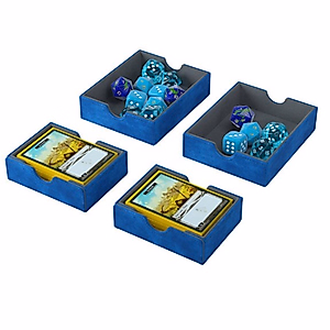 Gamegenic Game's Lair 600+ Convertible Deck Box | Double-Sleeved Card Storage | Premium Card Game Protector | Nexofyber Surface | Holds up to 600 Cards | Blue Color | Made, Various,GGS20087ML