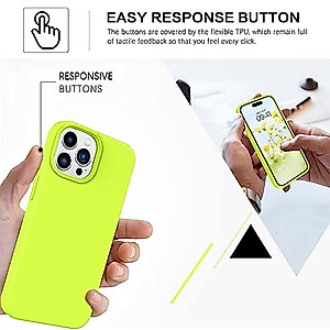 BENTOBEN for iPhone 14 Pro Max Case, Soft Silicone Gel Rubber Bumper Microfiber Lining Hard Back Shockproof Protective Phone Cover for iPhone 14 Pro Max 6.7", Hot Green