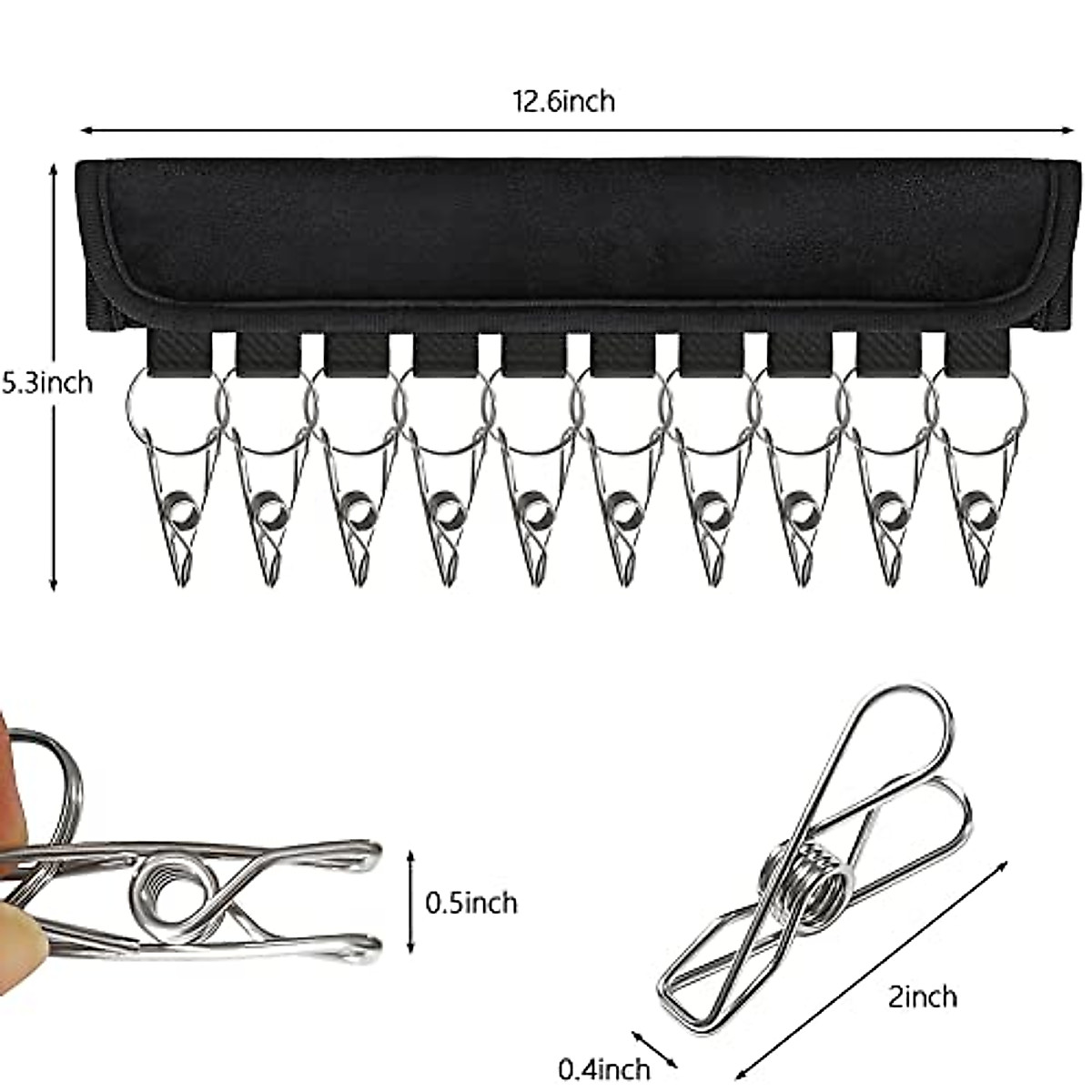 TOPMEET Hat Organizer for Baseball Caps Storage,10 Stainless Steel Clips Holder for Hanger, Cap Rack/Hat Shelf Fit Room Closet,Door,Wall - 1 Pack