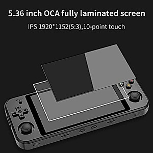 Brteyes 5.36  Touch Screen Handheld Game Console-Linux Android 7.1 Dual System Game-WiFi Online- 6 Hours of Battery Life-Dual TF Card Expansion 7500 Games Boy&Friend