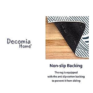 Decomia Home Non Slip Rug, Modern Rug, Abstract Rug, Irregular Rug, Rug for Living Room Bedroom, Nordic Rug, White Rug, Home Decor Modern (5'x7')