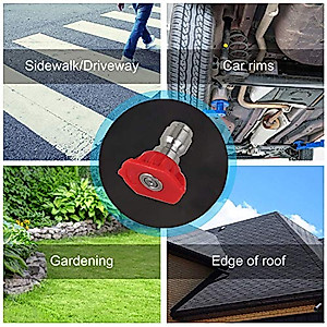 AgiiMan Gutter Cleaning Tool Pressure Washer - Extension Wands, Roof Cleaner Lance Nozzle - 4000 psi 5 Tips, Window Washing Accessories, Power Washer