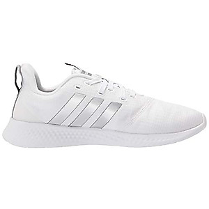 adidas womens Puremotion Wide Shoes, White/Silver Metallic, 11 W US
