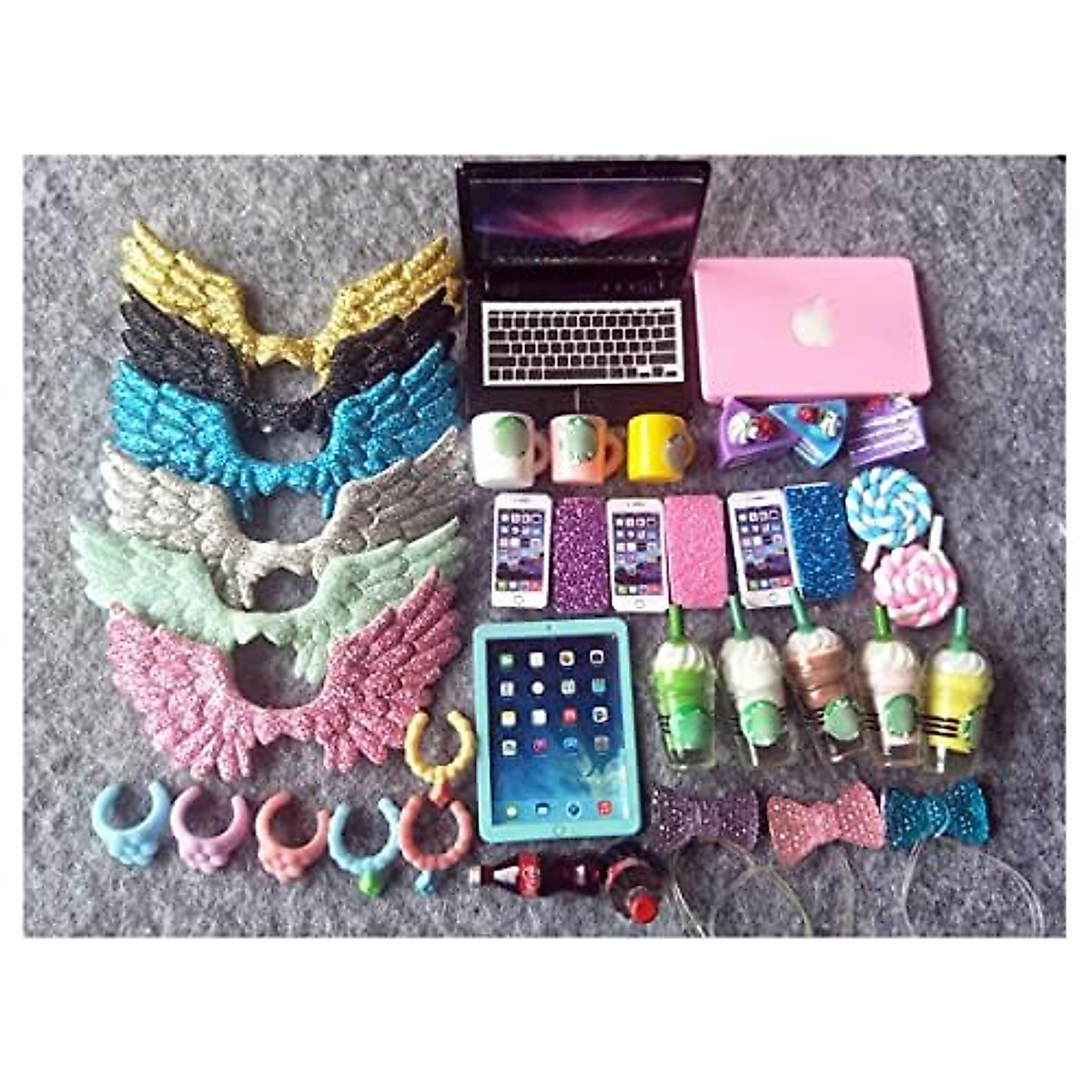 lps Pet Shop lps Accessories (20pcs) Random lps Accessories Wings Drinks Computer Collars Cellphone for lps Cats and Dogs kids xmas Gift