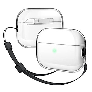 elago Clear Case Compatible with Apple AirPods Pro 2nd Generation Case Cover (2022), Strap Included, Protective Case, Transparent Shockproof, Supports Wireless Charging [Transparent]