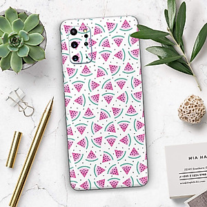 DesignSkinz The All Over Watermelon Slice Pattern Protective Vinyl Decal Wrap Skin Cover Compatible with The Samsung Galaxy S20 (Screen Trim & Back Glass Skin)