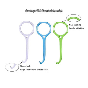 Aligner Remover Tool and Dental Elastic Rubber Bands Placers for Braces, HRASY Oral Care Accessories, 12 Pieces, Blue&White