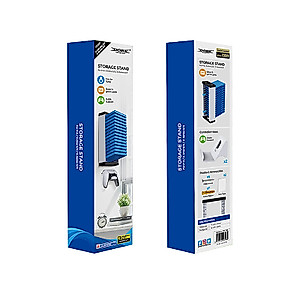 ECHZOVE PS5 Game Storage Wall Mount and Controller Holders, Wall Mounted Game Storage PS5 - White