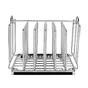 EVERIE Weighted Sous Vide Rack Divider, Improved Vertical Mount Stops Wobbling, 5 Detachable Stainless Steel Dividers and 2 Built-in Holder Dividers