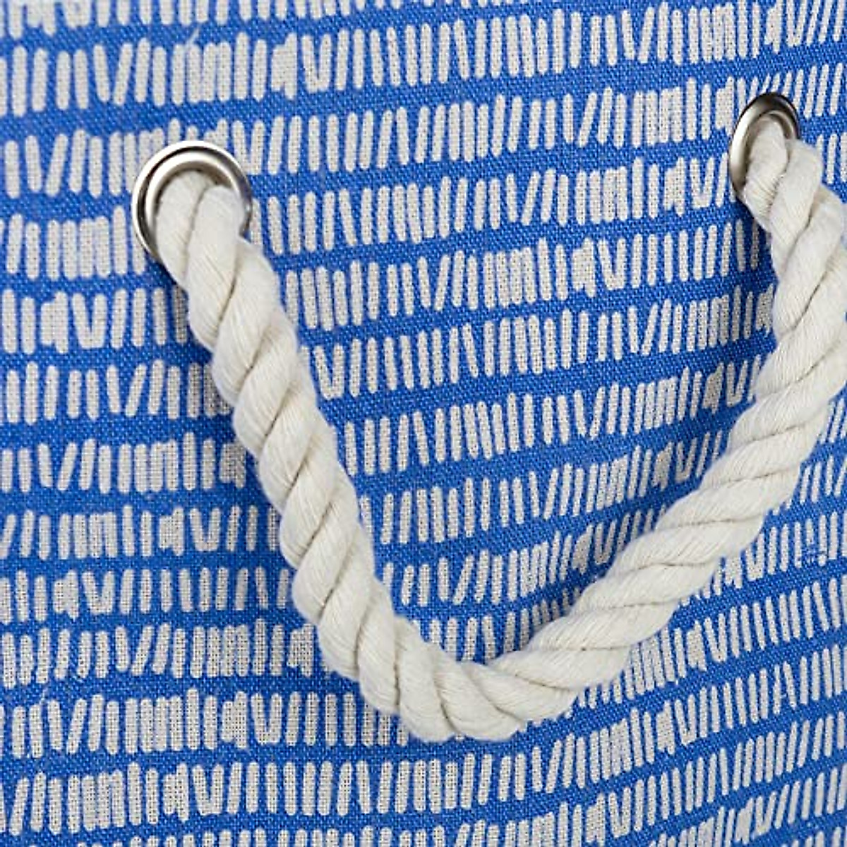 DII Polyester Container with Handles, Keeping Score Storage Bin, Large, Bright Blue