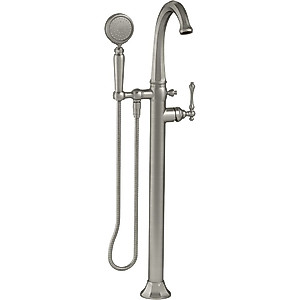 Bathtub Faucet by KOHLER, Bath Faucet with Hand Shower, Freestanding, Kelston Collection, Brushed Nickel, K-T97332-4-BN