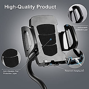 YUHENG Upgrade Cup Phone Holder for Car, Car Cup Holder Phone Mount with 360° Rotation Adjustable Gooseneck, Car Phone Holder Mount for All Smartphones Cup Holder iPhone Cell Phone Automobile Cradles