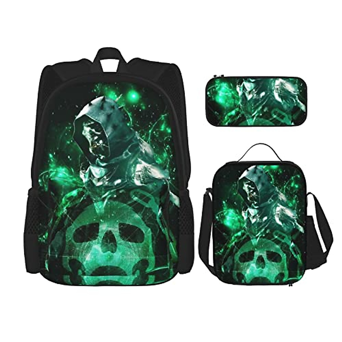 Jrktuwdg De-stiny 2 Backpack Large Capacity Backpack Three-Piece Set