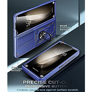 Neivi Case for Samsung Galaxy Z Fold 5 Case with Magnetic Kickstand Slide Camera Cover Protector[8FT Military Shockproof Protection] Bumper Car Mount Phone Case Samsung Z Fold 5 5G (Blue)