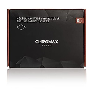 Noctua NA-SAVG1 chromax.Black, Anti-Vibration Gaskets for 120x25mm Fans (Set of 3, Black)