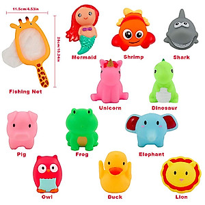 Toddler Bath Toys Mold Free Bathtub Toys, Bath Toys for Toddlers 1-3 Pool Bathroom Bath Time Submarine Set, Pool Toys for Toddlers Infant Boys Girls Birthday Gifts Age 1 2 3 4 5 6 Year Old (Animal)