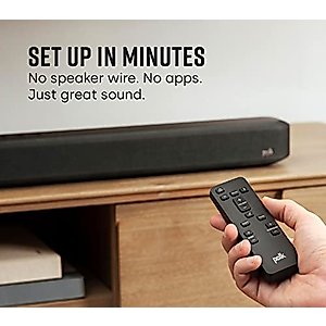 Polk True Surround III 5.1 Channel Wireless Surround Sound System, Includes Sound Bar, L & R Rear Surrounds and 7'' Subwoofer, Dolby Digital Decoding, Built-in Bluetooth, Easy Setup, Black