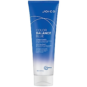 Joico Color Balance Blue Conditioner | For Lightened Brown Hair | Eliminate Brassy Orange Tones | Boost Color Vibrancy & Shine | UV Protection | With Rosehip Oil & Green Tea Extract | 8.5 Fl Oz