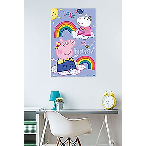 Trends International Peppa Pig - Hooray Wall Poster, 22.375" x 34", Unframed Version