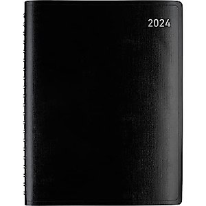 2024 Office Depot® Brand Weekly/Monthly Planner, 8" x 11", Black, January to December 2024, OD710800