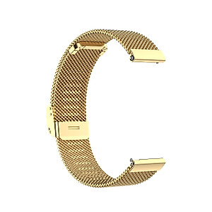 Chofit Metal Mesh Stainless Steel Loop Compatible with HGYPK F57L Watch Band for Women&Men Wristbands Bracelet Adjustable Band Strap Replacement Bands for HGYPK F57L Smartwatch (Gold)