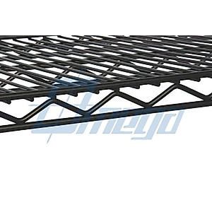 Omega Products Corporation 18" x 60" x 36" 2 Tier Black Wire Shelving