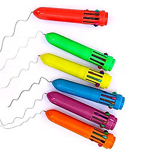 Kaptin 24 Pack Multicolor Ballpoint Pen Mini Shuttle Pens mini pens, Retractable Ballpoint Pens Multicolor Pens kids pens Office School Supplies for Students Children