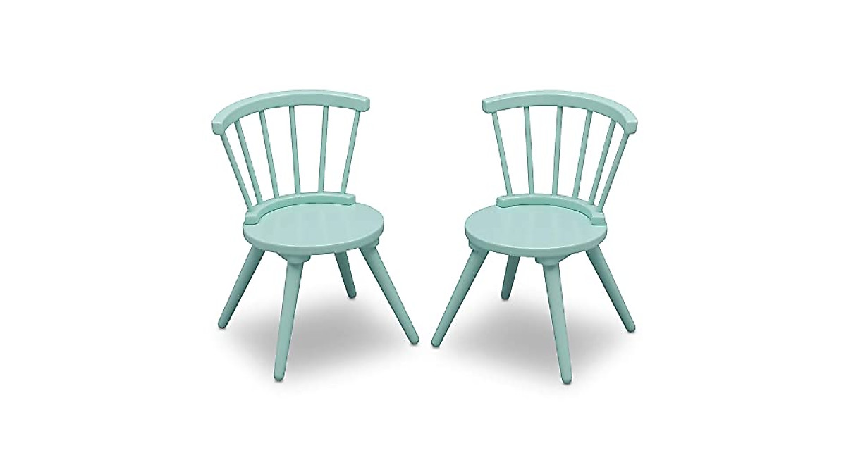Delta Children Windsor Kids Wood Table & 4 Chairs - Safe & Stylish