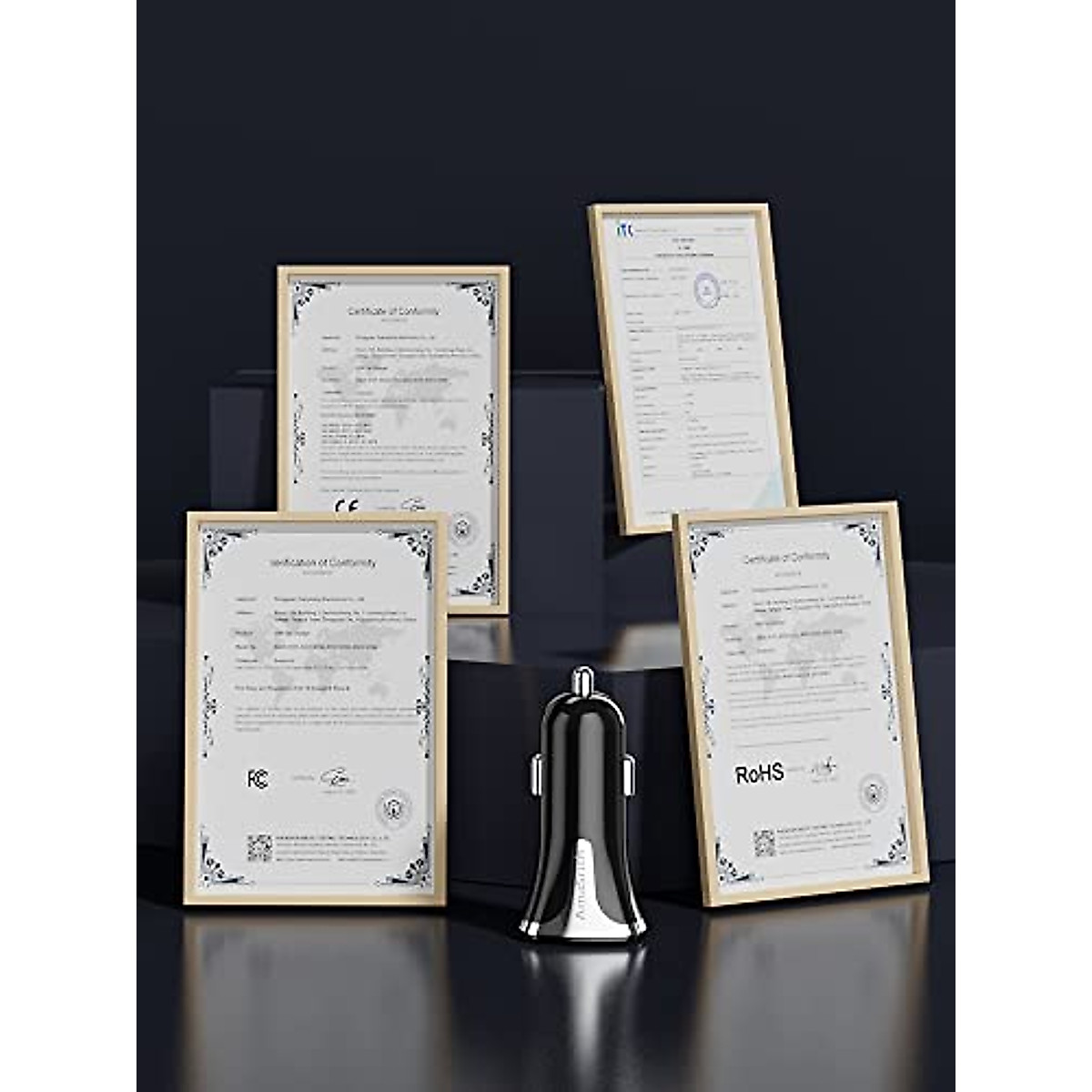 Amasrich 32W Total PD Super Fast Charging Car Charger for iPhone/iPad/Galaxy Note/Galaxy S/Galaxy A/Galaxy Z/GalaxyTab S,20W + 12W Dual Ports