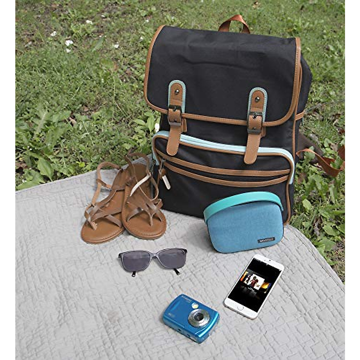 Polaroid IS048 Digital Camera - Small Lightweight Waterproof Instant Sharing 16 MP Digital Portable Handheld Action Camera (Black)