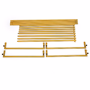 Backdrop Stand, Balloon Arch Kit, Gold Metal Wedding Welcome Arch Stand Display Stand, 44.88×23.62×70.86 Inch Square Halloween Balloon Arch, Fit for Wedding Birthday Party Christmas Decorations