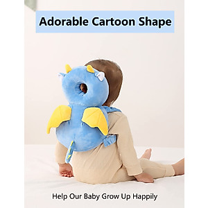 Toddler Baby Head Protection Cushion Backpack Wear,Dinosaur
