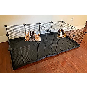 48" Extra Large Dwarf Rabbit Habitat Guinea Pig Play Yard Hamster Critters Turtle Enclosure Center Divider Room Door Mouse Mice Bunny with Bottom Canvas