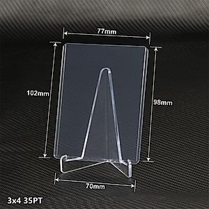 Clear Top Loaders for Cards 3" x 4", 35PT Hard Plastic Card Sleeves, Baseball Card Protector, Toploader Card Protector for Trading Cards & Sports Cards (25PCS, White)