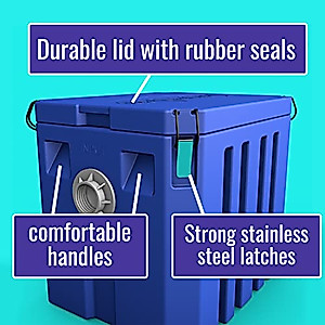 Commercial Grease Interceptor Trap 20 lb - Plastic Grease Trap Under Sink for Restaurant Cafe - Under Sink Grease Trap 10 GPM - Waste Water Oil-water Separator for Restaurant - Grease Trap plastic