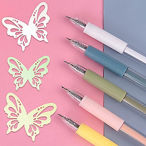 AUAUY Knife Pen Craft Cutting Tools, 5PCS Cartoon Pattern Student Utility Knife Pen with 5PCS Cutter Head Refills, Retractable Carving Pen Knife, Precision Paper Cutter Pen for DIY Project & Art Hobby