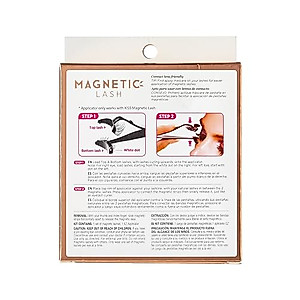 KISS Magnetic Lash 01, Synthetic False Eyelashes with Magnets Under and Over Your Upper Lashes, No Glue Needed, Lightweight, Reusable, Contact Lens Friendly, Cruelty Free, with Lash Applicator, 1 Pair