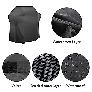 vchin 48 Inch Grill Cover, Fits for Weber Char-Broil Nexgrill Brinkmann and All Popular Brand Grills . Heavy Duty Waterproof Windproof BBQ Cover.
