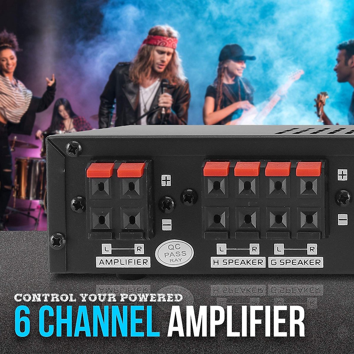 Pyle (PSS8) - Premium New and Improved 8 Zone Channel Speaker Switch Selector Switch Box Hub Distribution Box for Multi Channel High Powered Stereo Amplifier A/B/C/D Switches | 6 Pairs Of speakers
