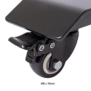 2" Locking Casters for Stand Up Desk Store Dual Motor Electric Adjustable Height Standing Desk with EZ Assemble Steel Frame (Black, Non-Marking)